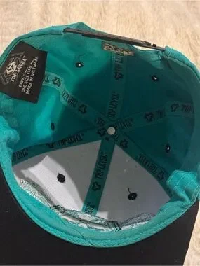Top Level | Accessories | Top Level Skull Snapback Hat Teal Black Hear ...